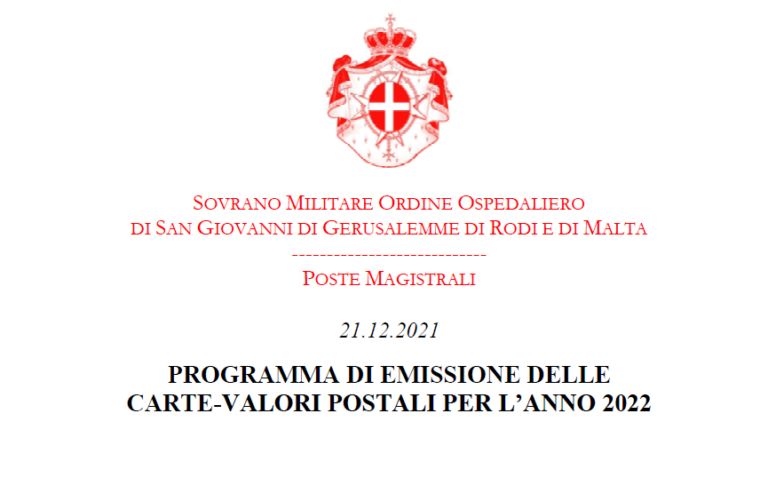 2022 stamp issuing programme - Poste Magistrali